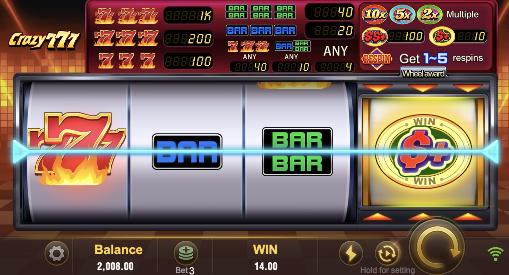 Crazy 777 - Casino Bonus